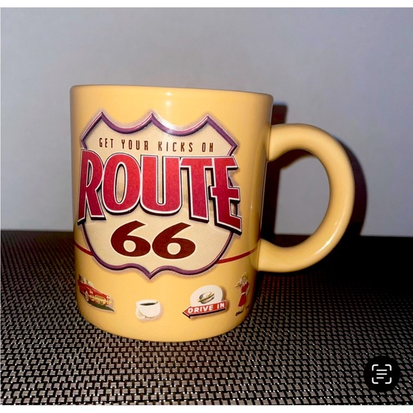 Dining | Route 66 Coffee Mug Road Trip Tan 12 Oz Diner Motel Rv Drivein ...